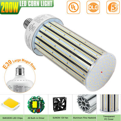 200W LED Corn Cob Light Retrofit Bulb Commercial Warehouse High Bay ...