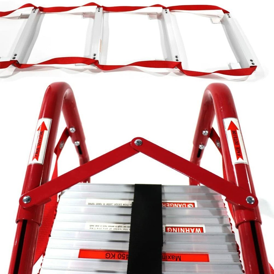 Portable Fire Ladder Two Story Emergency Escape Ladder Safety 15/25/50 ...