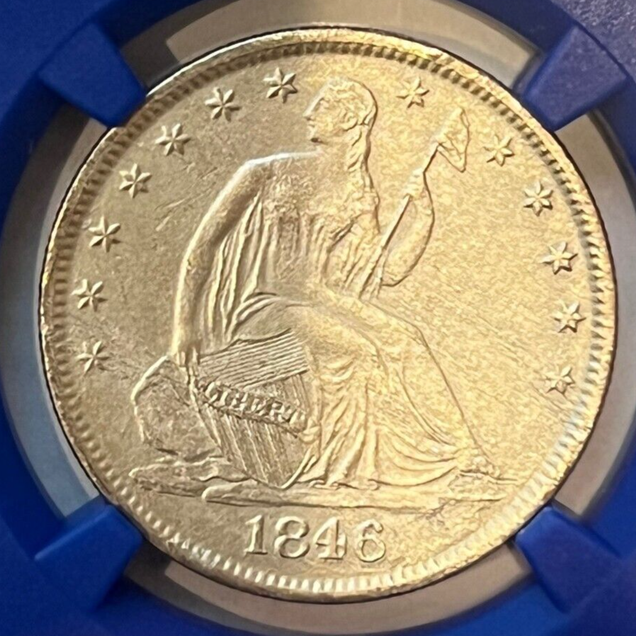 VERY RARE SS REPUBLIC 1846 TALL DATE SHIPWRECK EFFECT LIBERTY SEATED ...