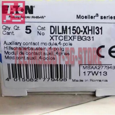 Eaton Moeller DILM150-XHI31 Contactor Auxiliary Contact# 5pcs New In ...