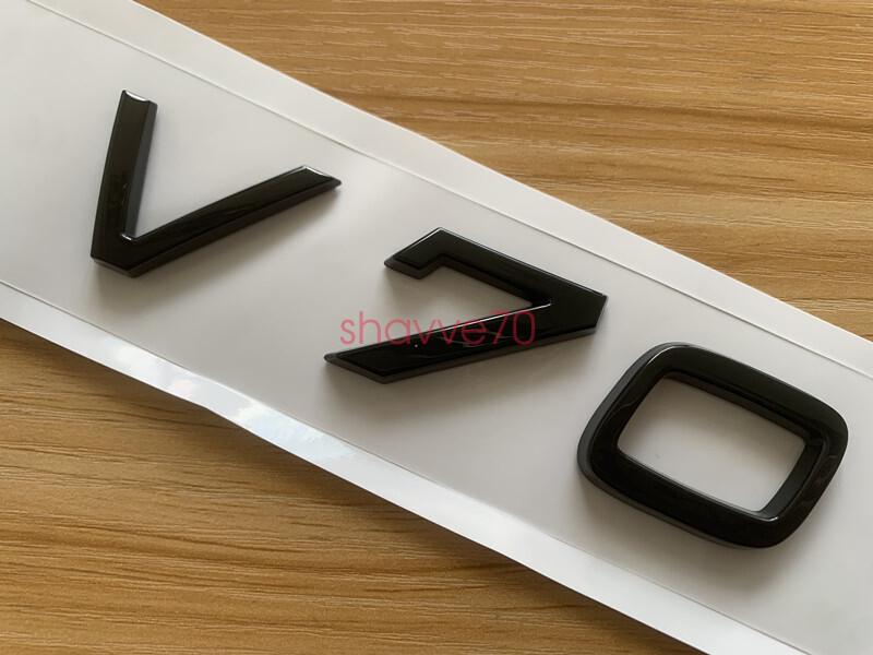 Glossy Black " V70 " Number Letters Rear Trunk Emblem Badge For Volvo ...