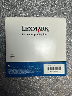 Lexmark Multifunction Printer Software CD 11K3240 V4.90- Software CD ...