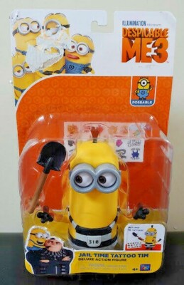 NEW Despicable Me 3 Minions Deluxe Action Figures Jail Time Tattoo Tim ...