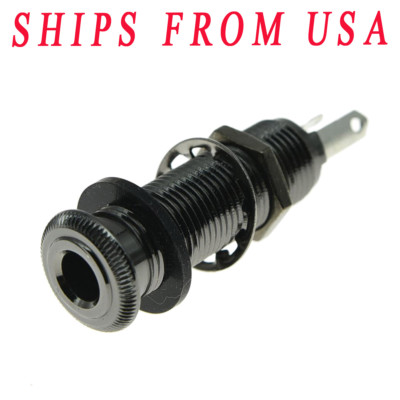 KAISH Stereo Copper Guitar Bass Barrel Jack Cylinder Input/Output Jacks ...