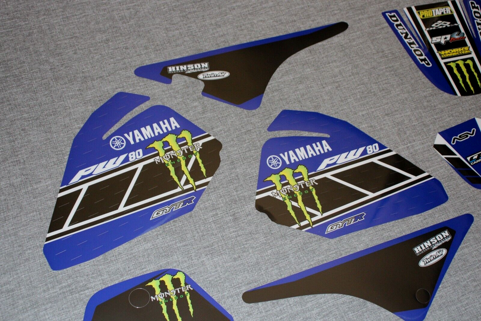 YAMAHA PW 80 1996-25 PW80 MX GRAPHICS KIT DECALS STICKER KIT STICKERS ...