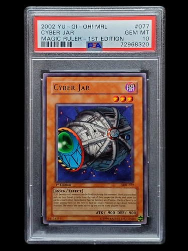 2002 Yugioh MRL-077 Cyber Jar Rare 1st Edition PSA 10 Gem Mint | eBay