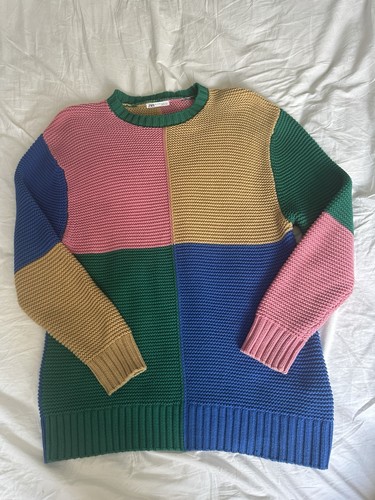 Zara Color block Crew Neck Knit Sweater. Men’s Size XL | eBay