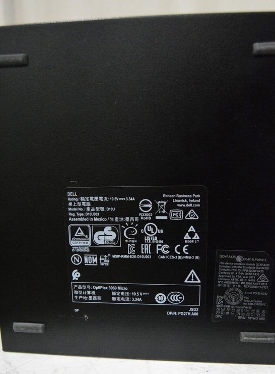 Dell D10U Optiplex 3060 Micro Desktop BAREBONES SEE NOTES | eBay