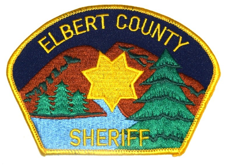 ELBERT COUNTY COLORADO CO Sheriff Police Patch GOLD STAR EVERGREEN ...