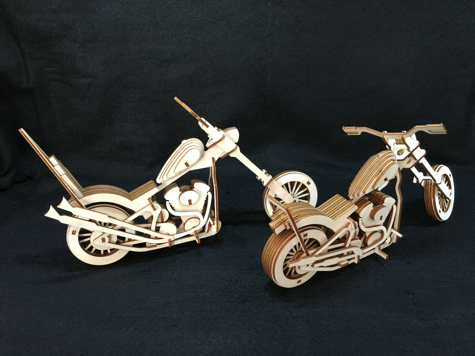Laser Cut Wooden Easy Rider Harley Chopper Motorcycles 3D Model/Puzzle ...