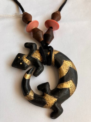 Lizard Pendant Charm Beaded Necklace Handmade Lizard Jewelry | eBay