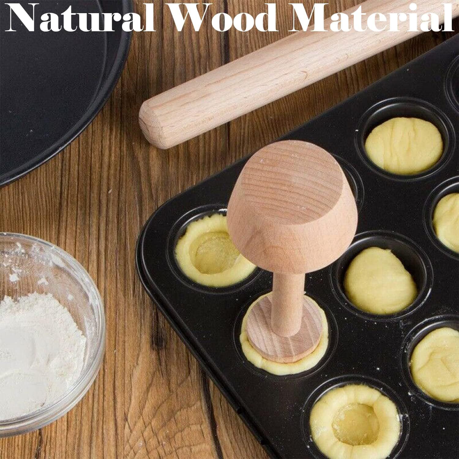 3Pcs Egg Tart Base Mold Wooden Cake Baking Tool Molds Shell Tart Pastry ...