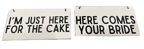 Here for The Cake : Here Comes The Bride Signs | eBay