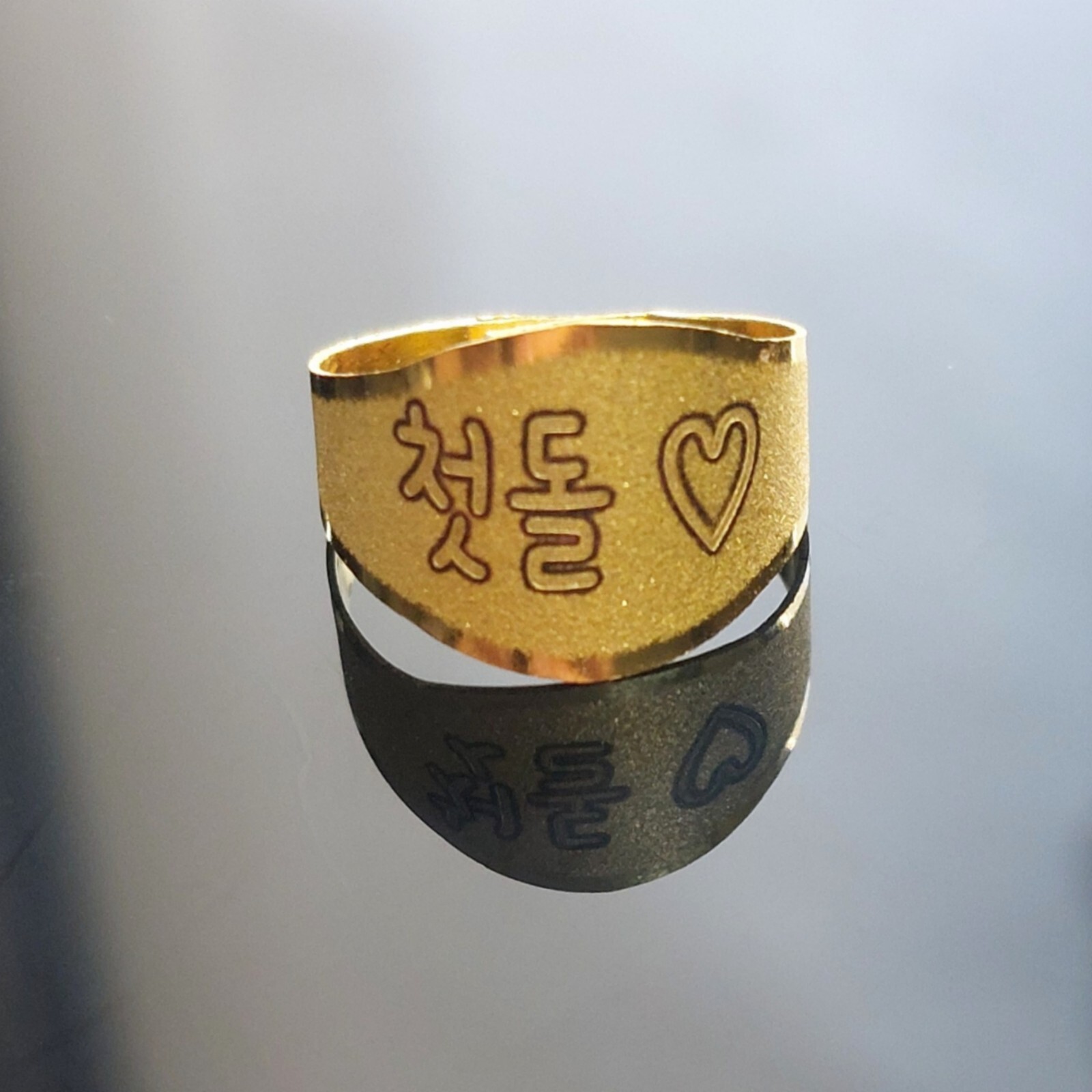 Korean gold ring baby 1st birthday 24k .999 pure dol banji 돌반지 1g hard ...