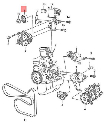 Genuine VW SEAT AUDI SKODA Beetle Idler Pulley With Bolt 03F145276 | eBay