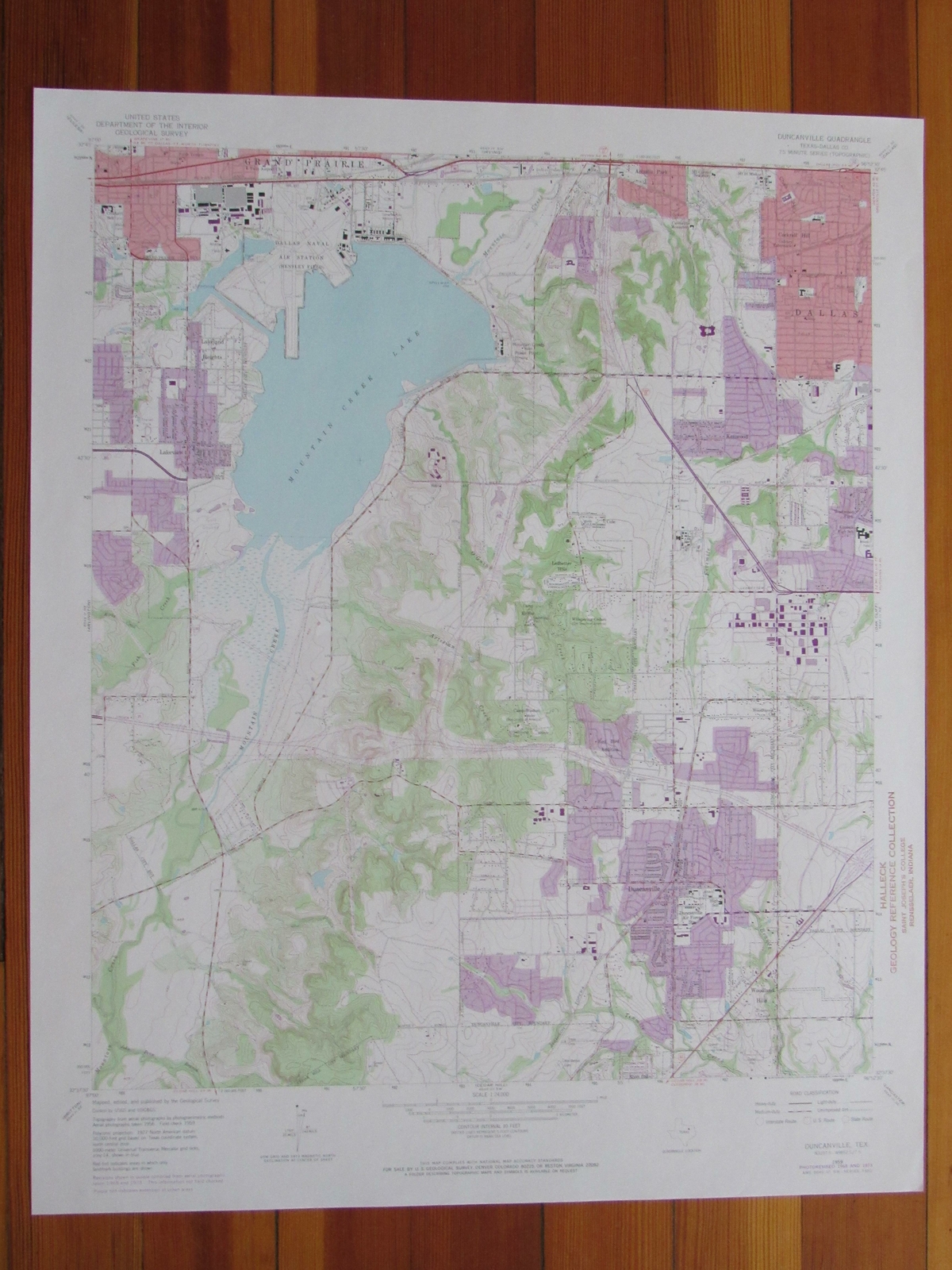 Duncanville Texas 1974 Original Vintage USGS Topo Map | eBay