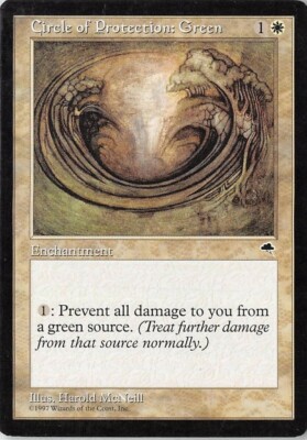 Circle of Protection: Green *PLAYSET* Magic MtG x4 Tempest SP | eBay
