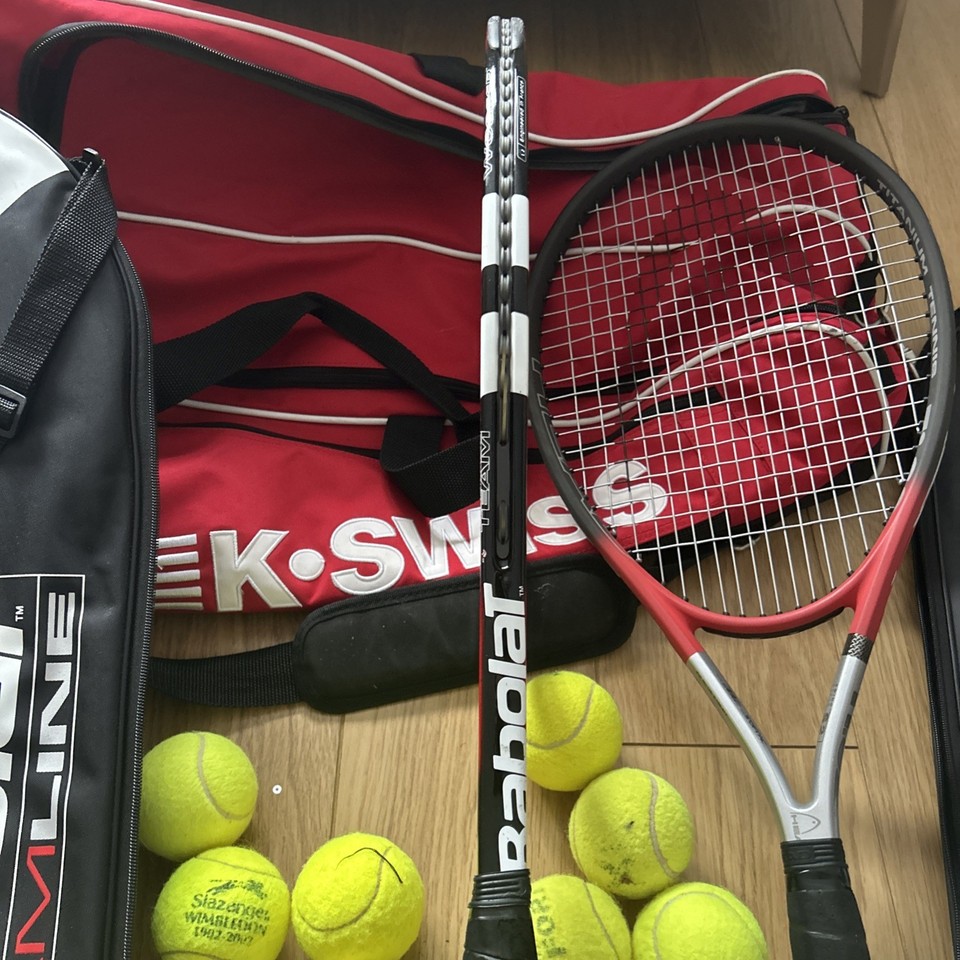 Tennis Rackets Set of 2 Adult Unisex Plus Bags | eBay UK