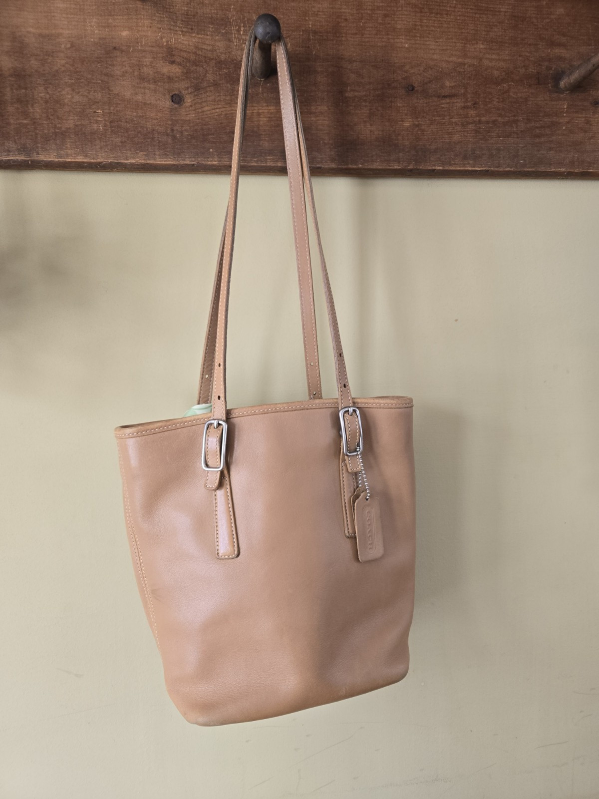 Vintage Coach Tan Leather Legacy Tote Bag Purse 9803 - Gem