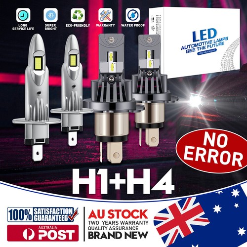 H1 H4 CANBUS LED Headlight Globes 6000K/6500K for Holden Commodore VY ...