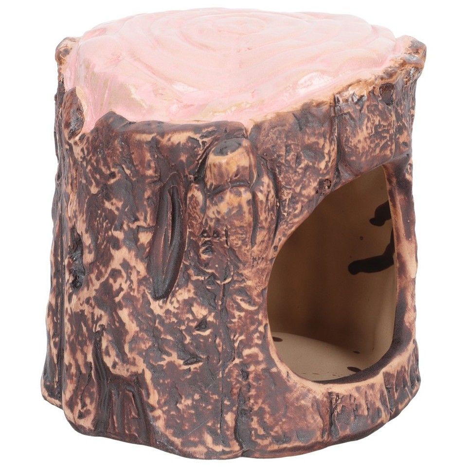 Pet Hideout Hut Ceramic Hamster House Small Pet Bed Forest Style ...