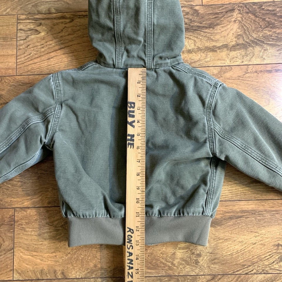 Vintage Carhartt Jacket Toddler Baby 2T Green Hooded Duck Canvas YTJ130 ...