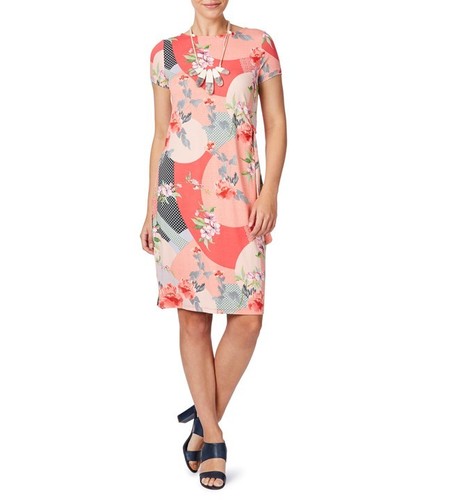 W LANE designer DRESS, new with tag RRP $99 Pretty Coral floral print ...