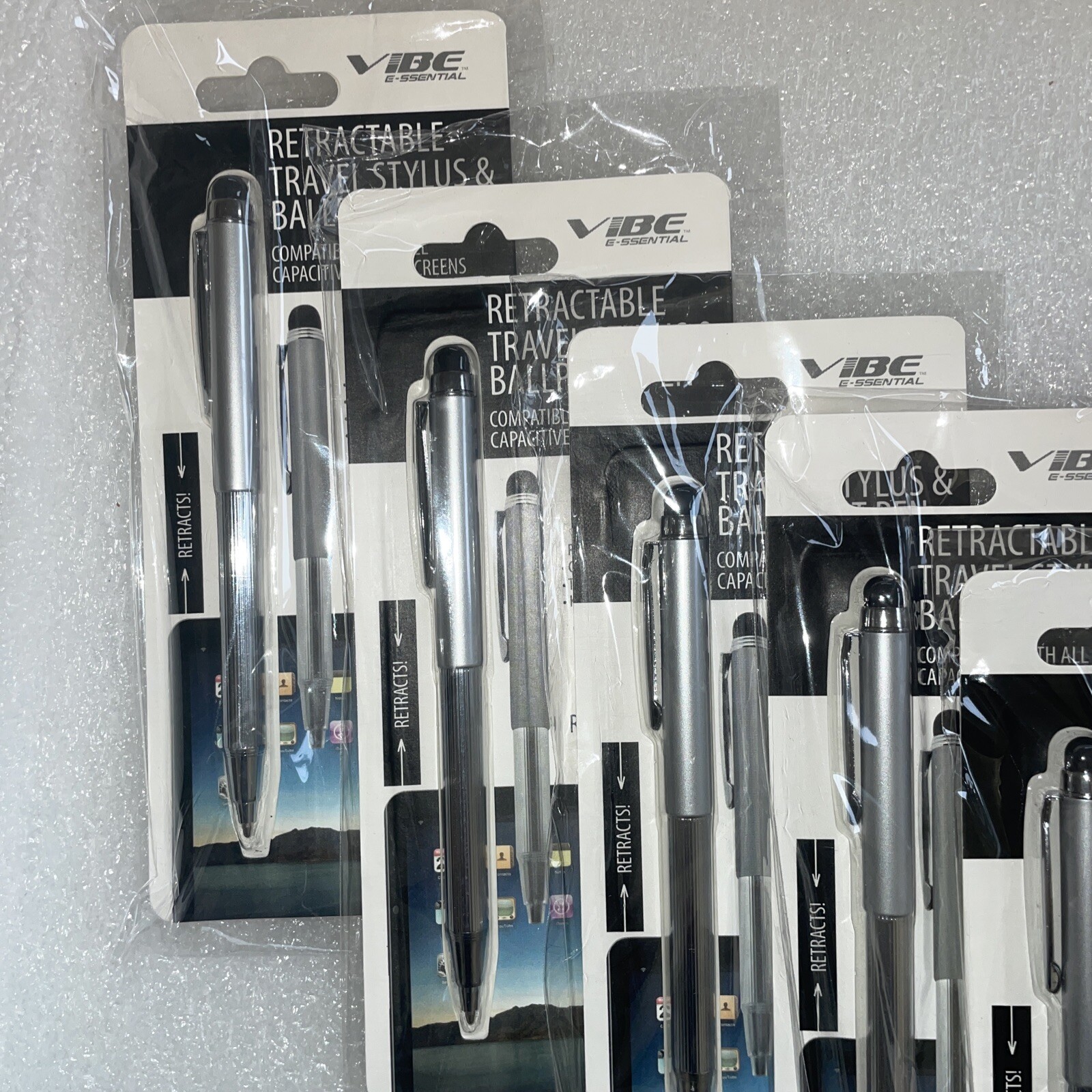 VIBE Retractable Travel Stylus & Ballpoint Pens 2 Pieces For 5.99 ...
