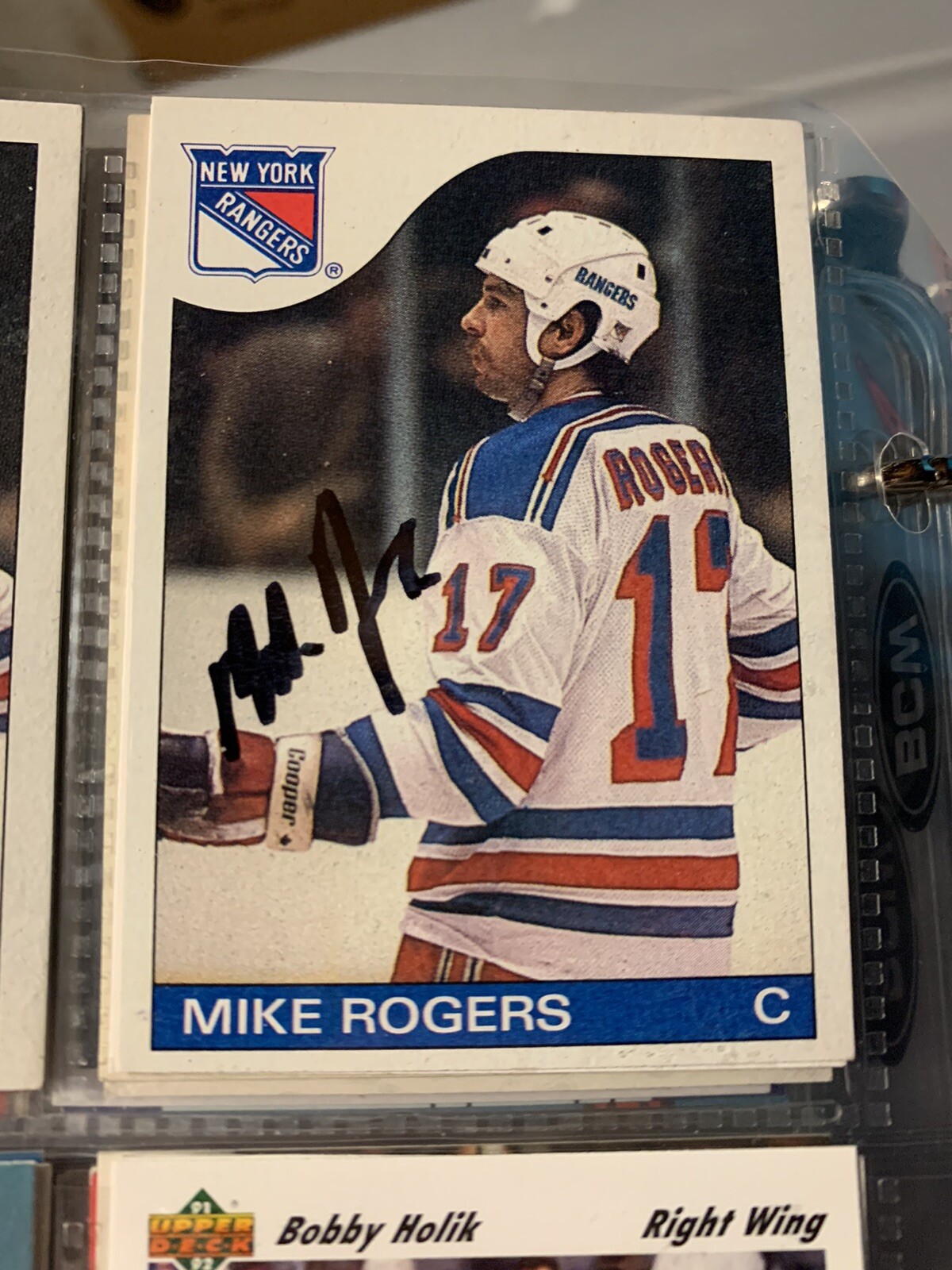 Mike Rogers signed 1985 topps hockey card | eBay