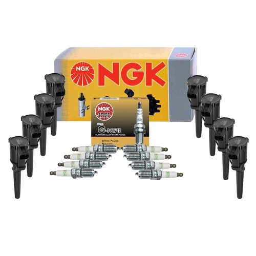 NGK 8 Ignition Coils and 8 G-Power Spark Plugs Kit For Ford Lincoln ...