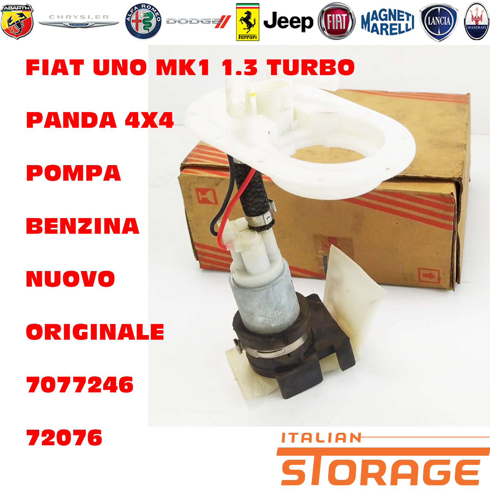 Fiat Uno MK1 1.3 Turbo Panda 4X4 Fuel Pump New Original 7077246 72076 ...