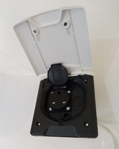 Caravan External Socket 3 Pin 230V Electric Mains Outlet Housing Box ...