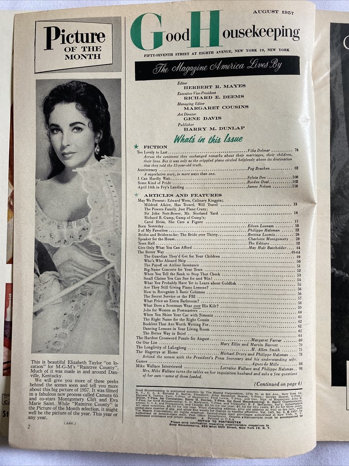 1957 August Good Housekeeping Magazine Sir John Nott-Bower Scotland ...