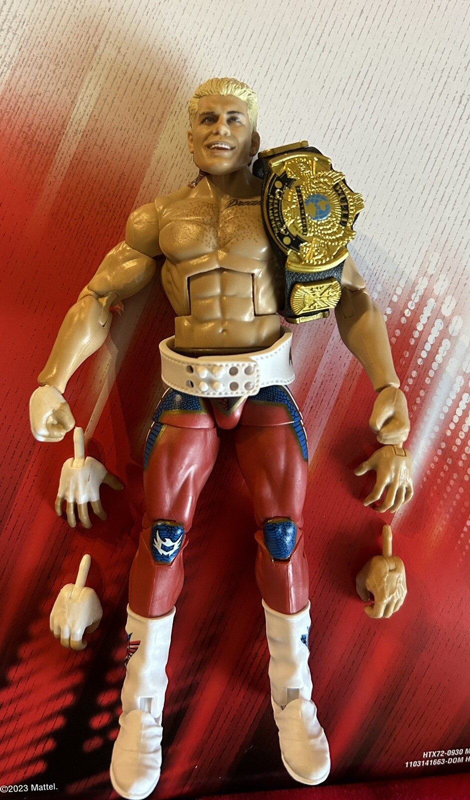 WWE Mattel Elite Top Picks Cody Rhodes With Winged Eagle Belt SNME Mint ...