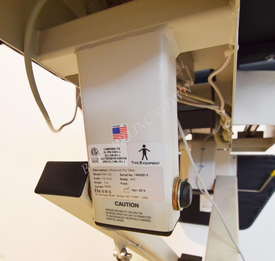 Biodex Ultra Pro Table 058-720 Ultrasound Table with Hand Control 2014 ...
