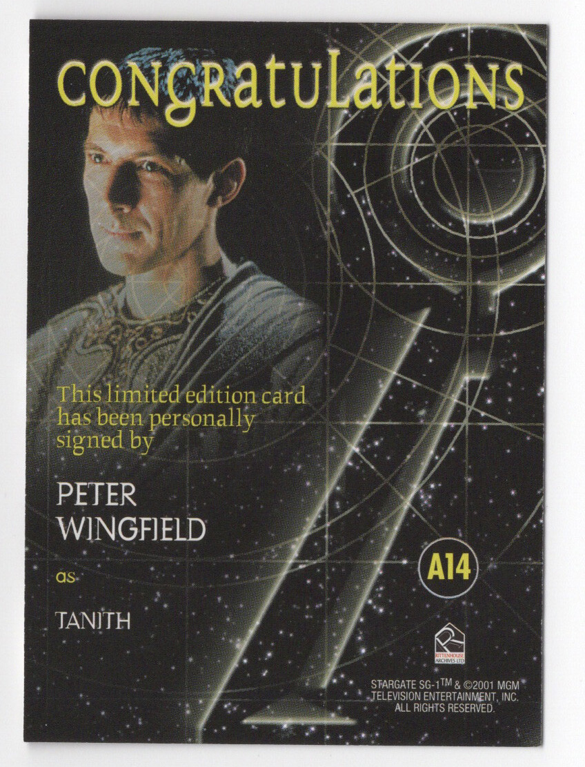 Peter Wingfield as Tanith Stargate SG1 Season 4 Autograph Card Auto A14 ...
