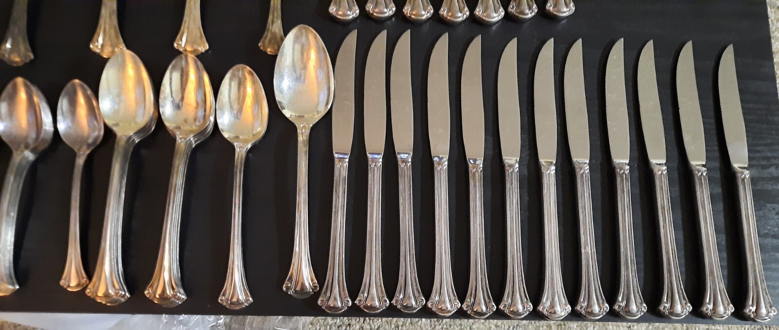 Vintage EP SS Japan Silverware Flatware Lot Of 65 Pieces Knives Spoons ...