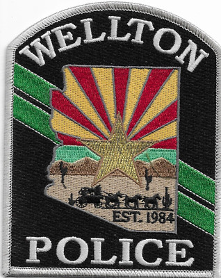*NEW* Wellton "est.-1984", AZ (4" x 5" size) shoulder police patch ...