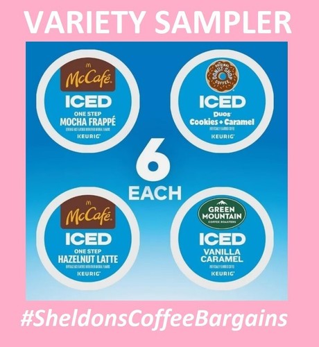 Keurig ICED Coffeehouse Variety K-Cup Coffee sampler, 24 count BB 09/24 | eBay