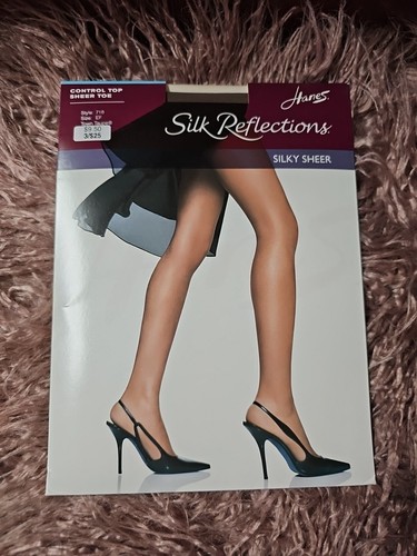 NWT HANES Women's Tights Control Top Sheer Toe Town Taupe Color Silky ...