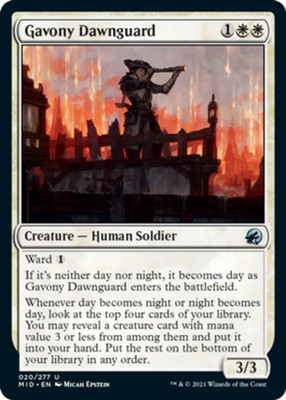 1x Gavony Dawnguard - Foil - Innistrad: Midnight Hunt - Near Mint ...