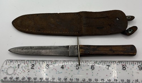 E. M. Dickinson Stag Handle Dagger Knife Sheffield With Sheath, Loose ...