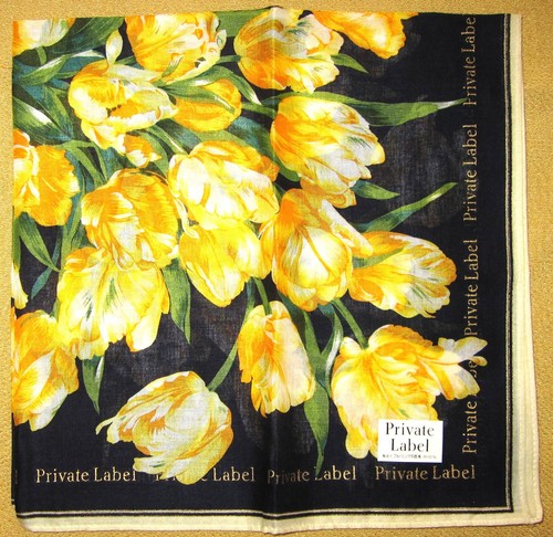 PRIVATE LABEL *Lots of Yellow Tulips Handkerchief 46cm /ANPANMA | eBay
