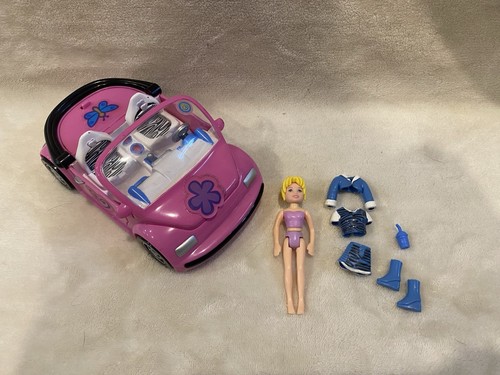 2000 Polly Pocket Convertible Bug Pink Car, Doll, And Accessories | eBay
