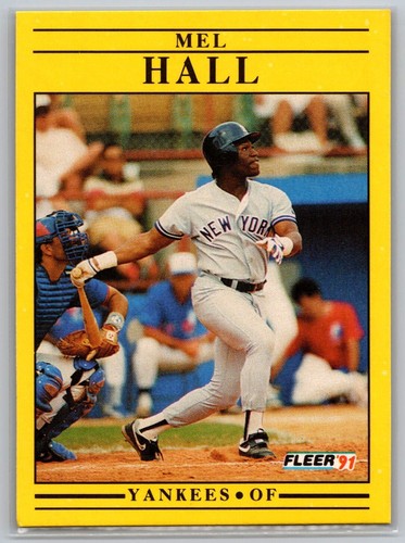1991 Fleer - Mel Hall #665 New York Yankees MLB Baseball Card | eBay