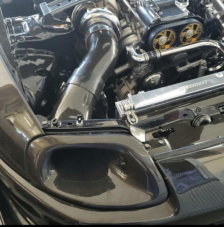 Carbon Fiber Headlight Air Intake for Toyota Supra Mk4. 5 In Diameter ...
