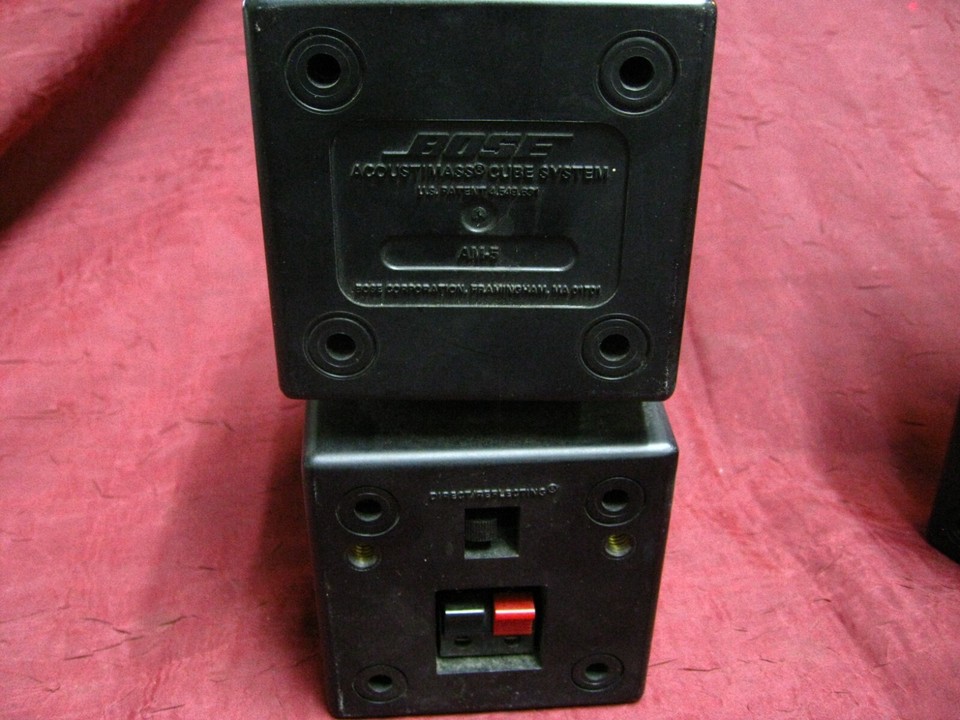 Bose AM-5 Double Dual Cube Direct Reflect Speakers Acoustimass Surround ...