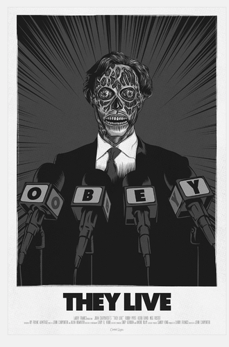 They Live Obey TV News Cast Sleep Conform Poster Giclee Print Art 16x24 ...