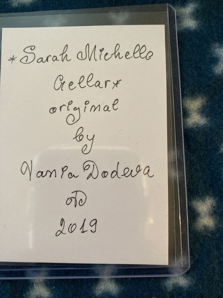 Sarah Michelle Gellar ACEO Sketch Card Artist Signed ++++++++++ | eBay