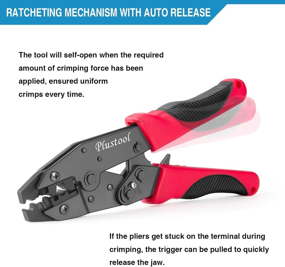 Ratchet Spark Plug Wire Crimper for Spark Plug Ignition Wire and ...